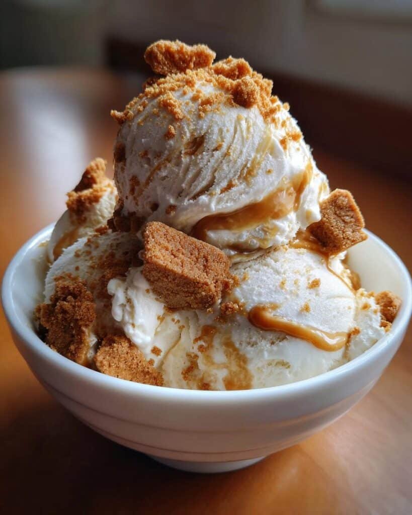 3-Ingredient No-Churn Biscoff Ice Cream Magic